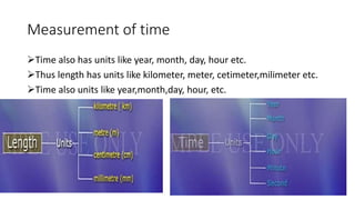 Measurement of time and their detail | PPTX