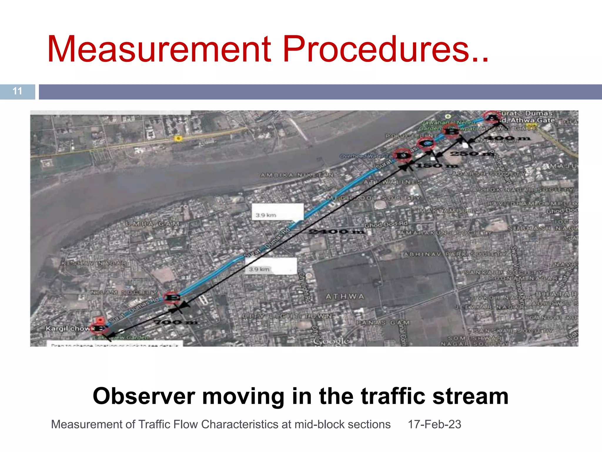 Measurement of Traffic Flow Characteristics at mid-block sections ...