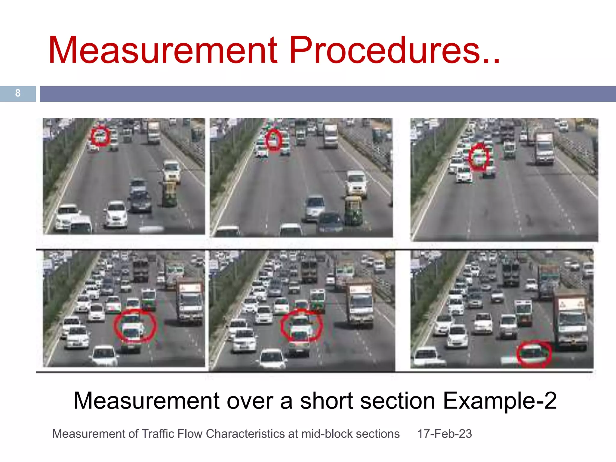 Measurement of Traffic Flow Characteristics at mid-block sections ...