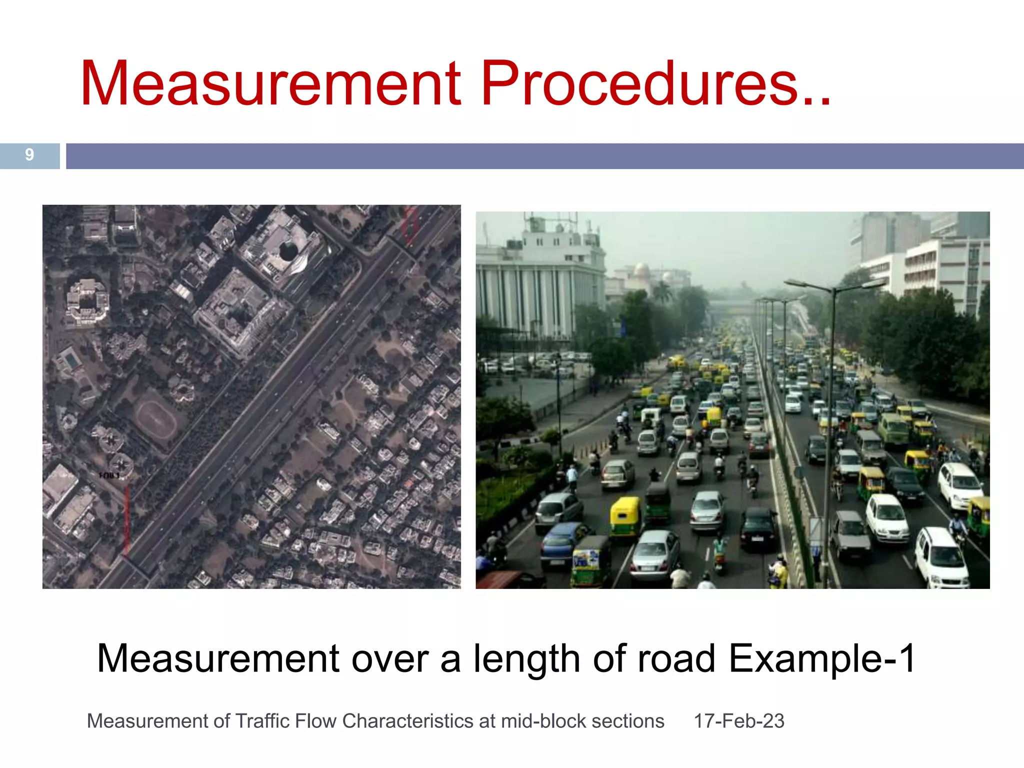 Measurement of Traffic Flow Characteristics at mid-block sections ...