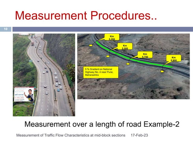 Measurement of Traffic Flow Characteristics at mid-block sections ...
