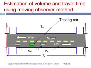 Measurement of Traffic Flow Characteristics at mid-block sections ...