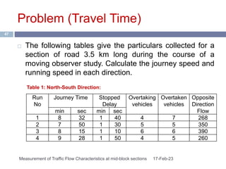 Measurement of Traffic Flow Characteristics at mid-block sections ...