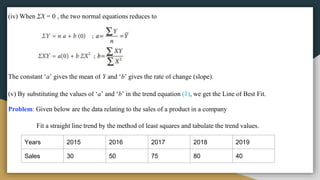 Measurement of trend in sales of a company (1) | PPTX