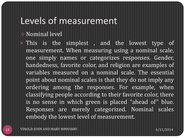 Measurement of variables IN RESEARCH | PPTX