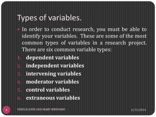 Measurement of variables IN RESEARCH | PPTX