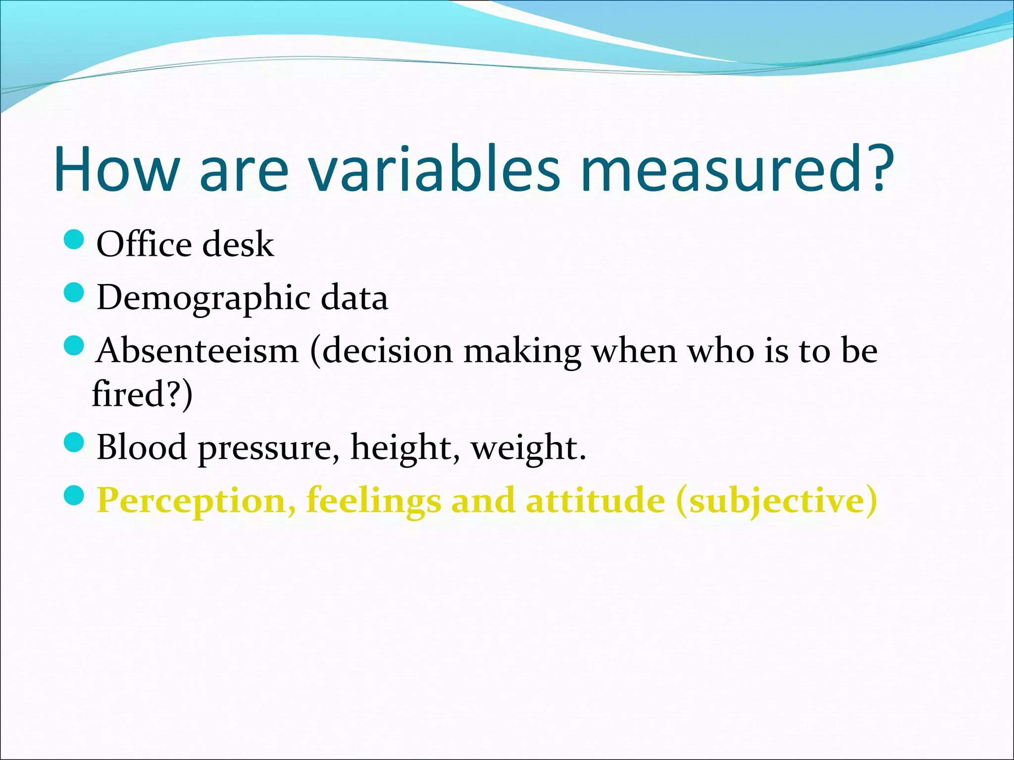 Measurement of variable& scaling | PPT