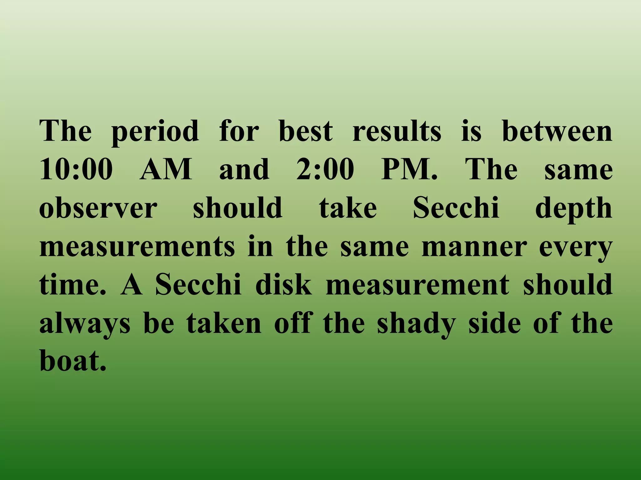 Measurement of water transparency | PPTX