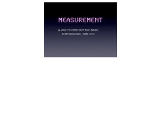 Measurement presentation | PDF