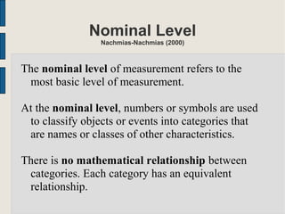 Statistic Level of Measurement | PPT