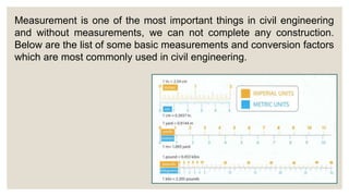 Measurements - English for Civil Engineering | PPTX