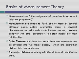 Measurements and its types. Standards and data types | PPTX