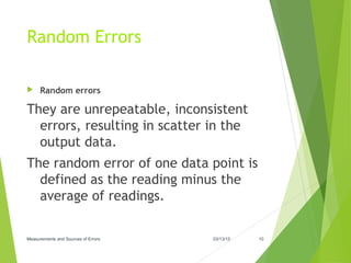 Measurements and-sources-of-errors1 | PPT