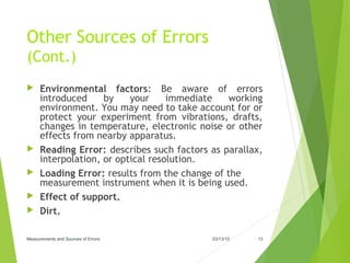 Measurements and-sources-of-errors1 | PPT