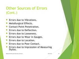 Measurements and-sources-of-errors1 | PPT
