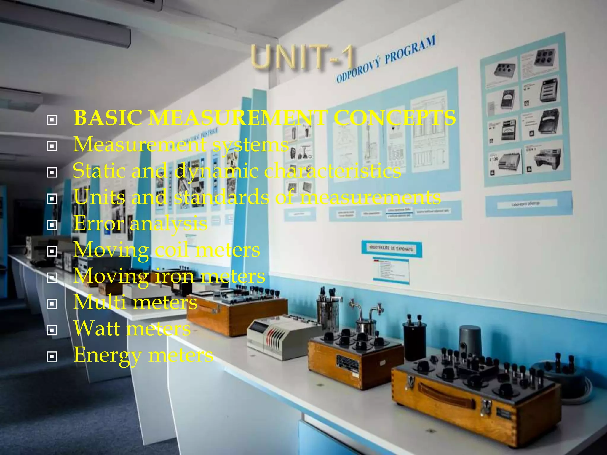Measurements and instrumentation unit 1 | PPTX
