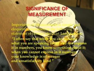 Measurements and instrumentation unit 1 | PPTX
