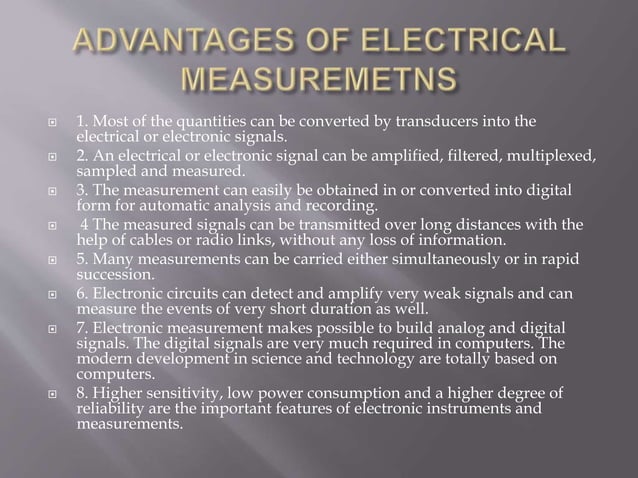 Measurements and instrumentation unit 1 | PPTX