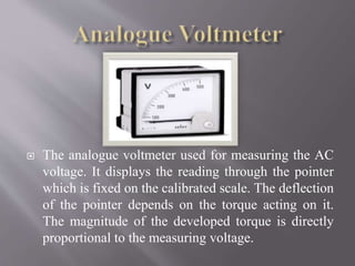 Voltmeter - Measurement and Instruments | PPTX