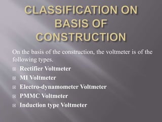 Voltmeter - Measurement and Instruments | PPTX
