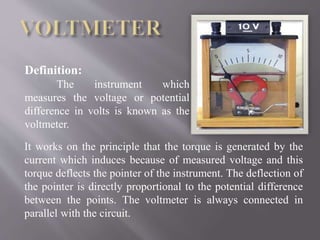 Voltmeter - Measurement and Instruments | PPTX