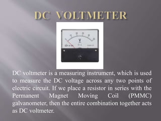 Voltmeter - Measurement and Instruments | PPTX