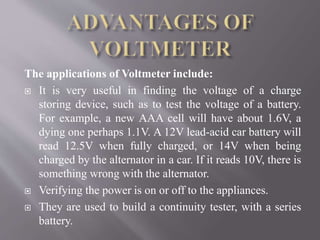 Voltmeter - Measurement and Instruments | PPTX