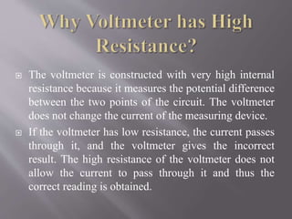 Voltmeter - Measurement and Instruments | PPTX