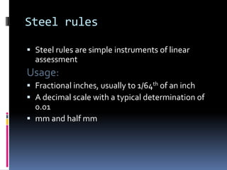Measurements and steel rules | PPTX