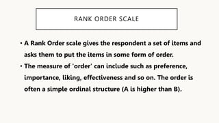 Measurement scale used in Business Research | PPTX