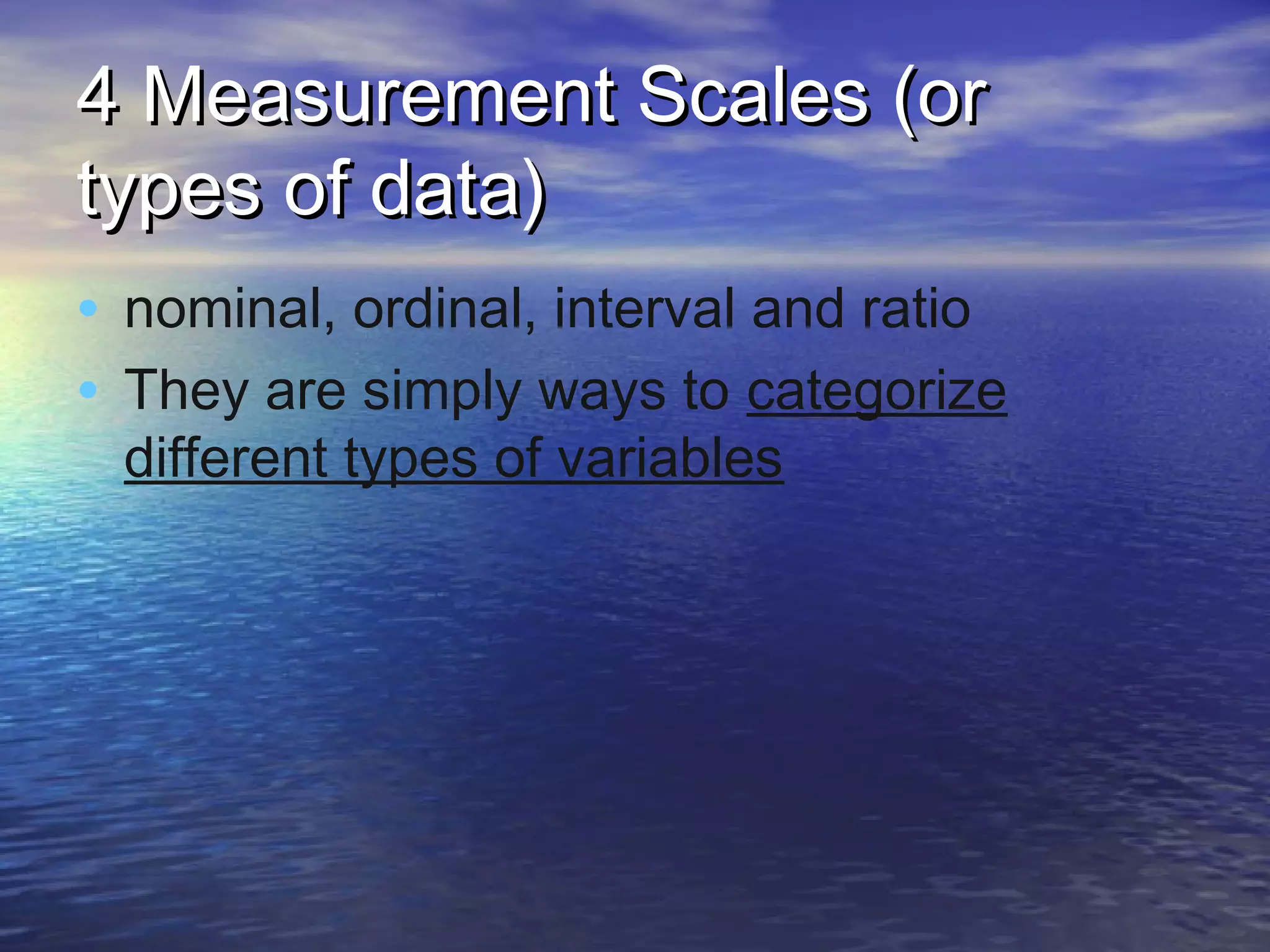 Measurement scales | PPT