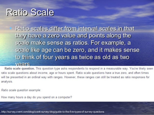 Measurement scales