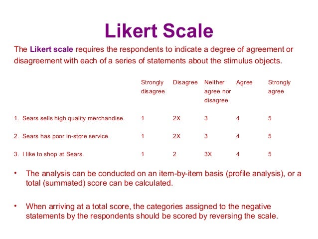 Measurement scales