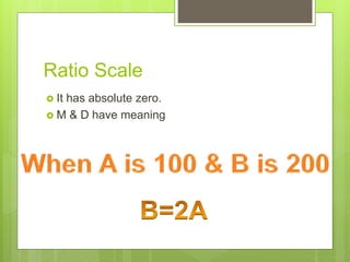 Statistical Methods and Measurement scales | PPTX