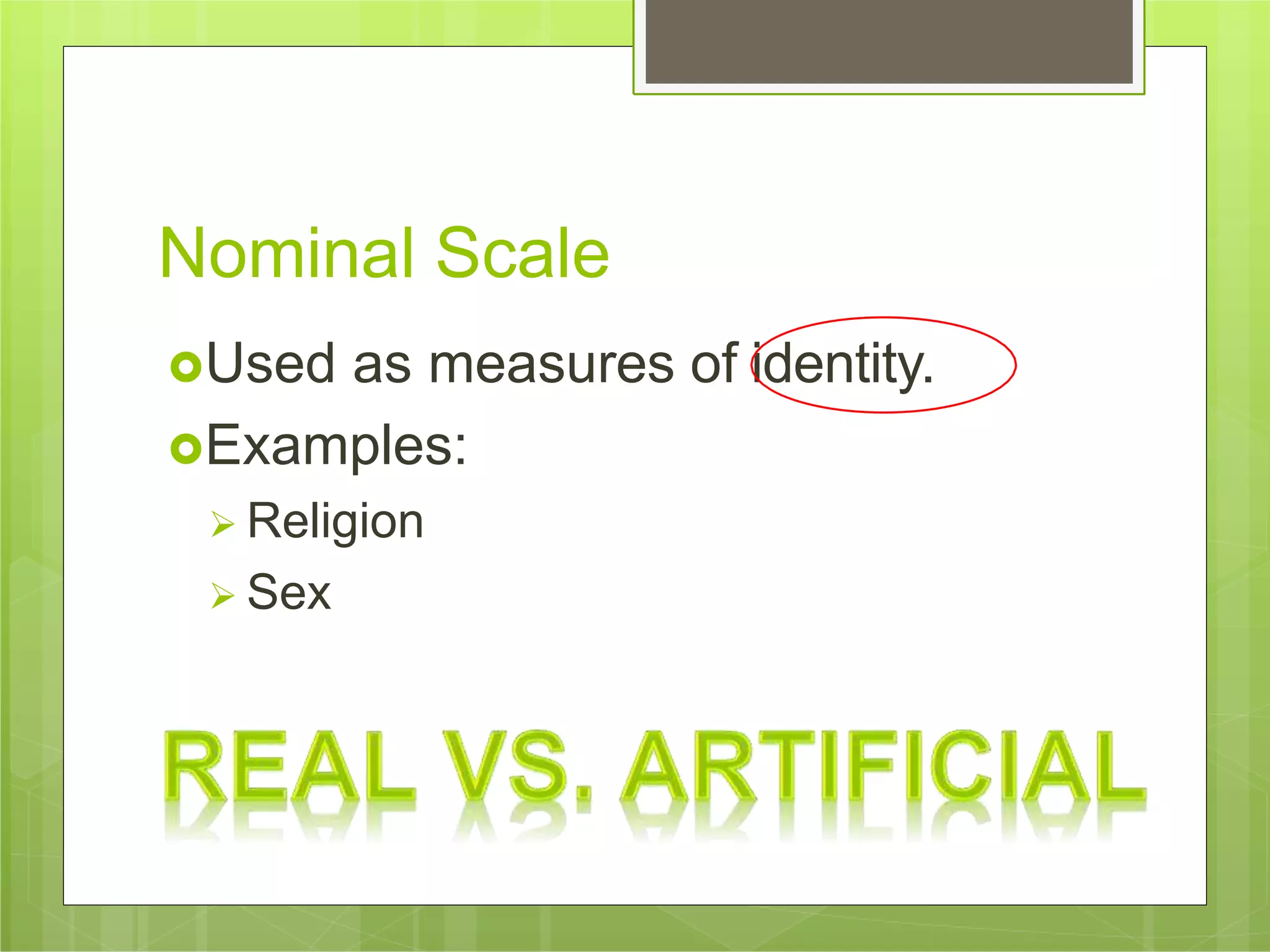 scales of measurment | PPTX