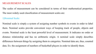 Measurement & Scaling for research related | PPT