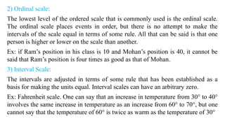 Measurement & Scaling for research related | PPT
