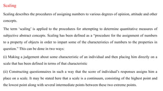 Measurement & Scaling for research related | PPT