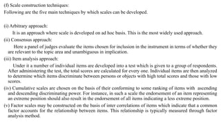 Measurement & Scaling for research related | PPT
