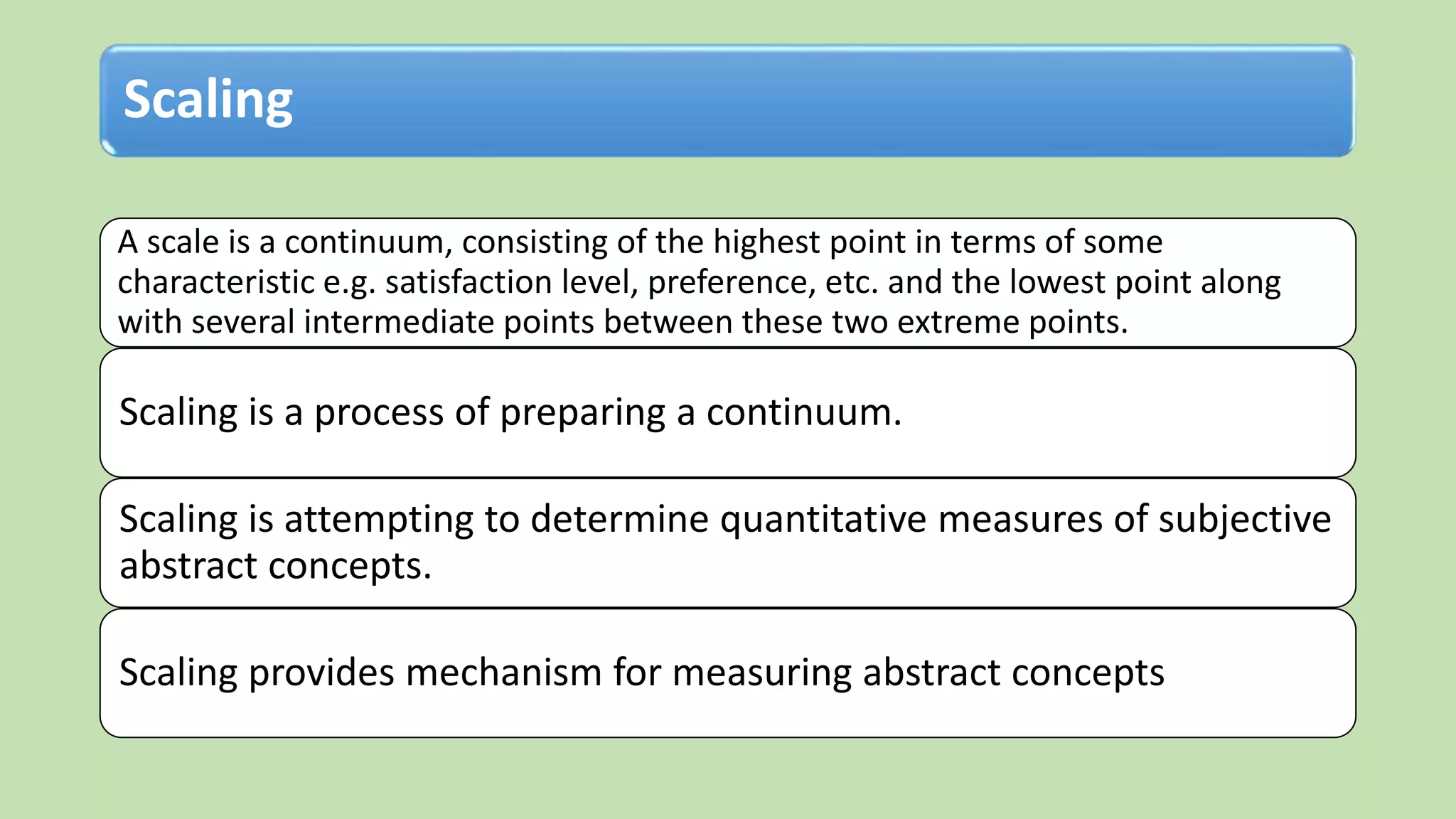 Measurement, scaling and sampling | PPT
