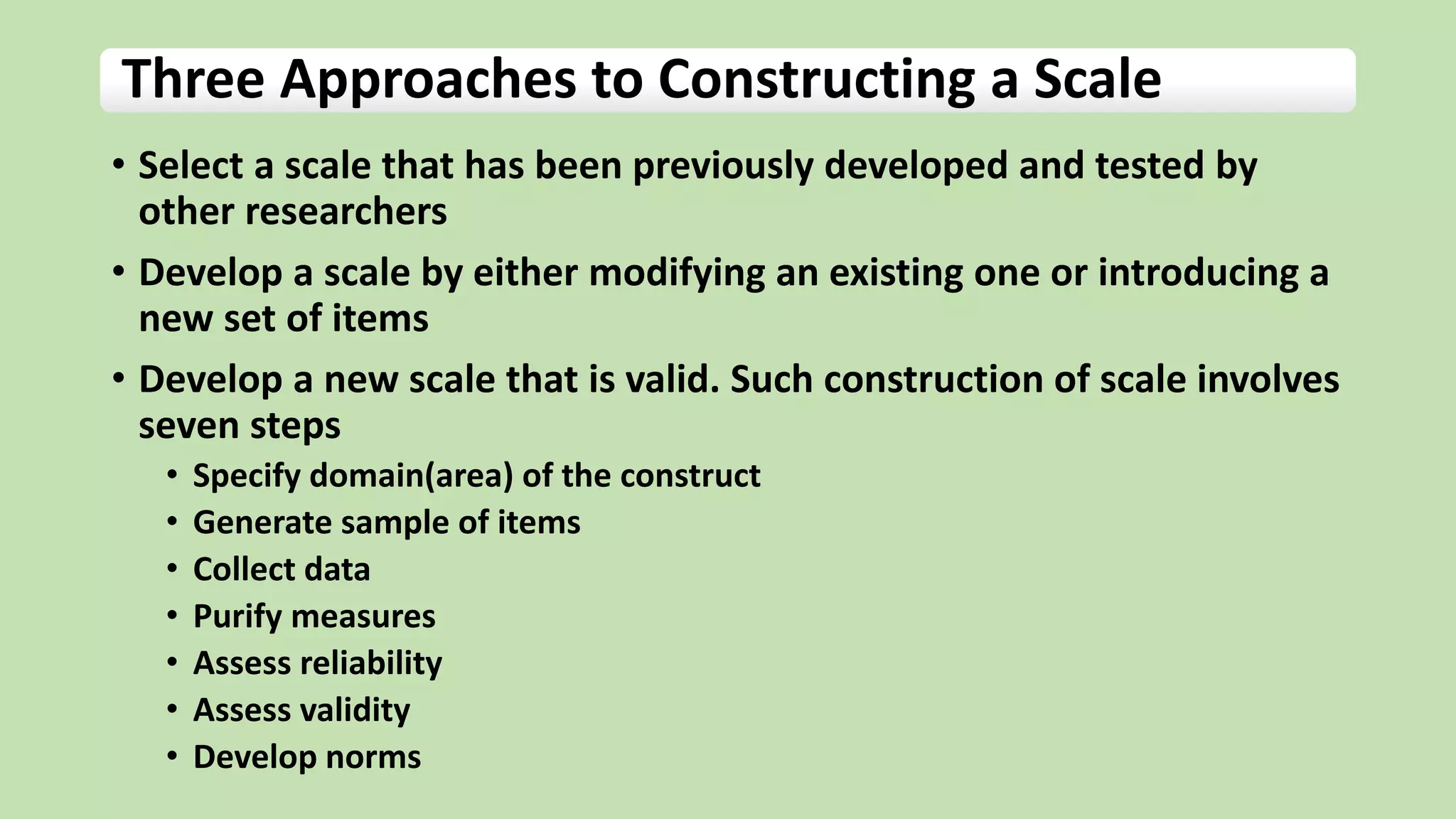 Measurement, scaling and sampling | PPTX