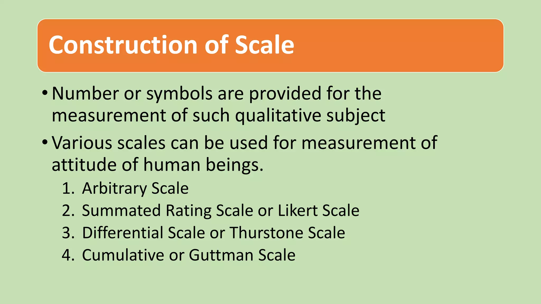 Measurement, scaling and sampling | PPTX