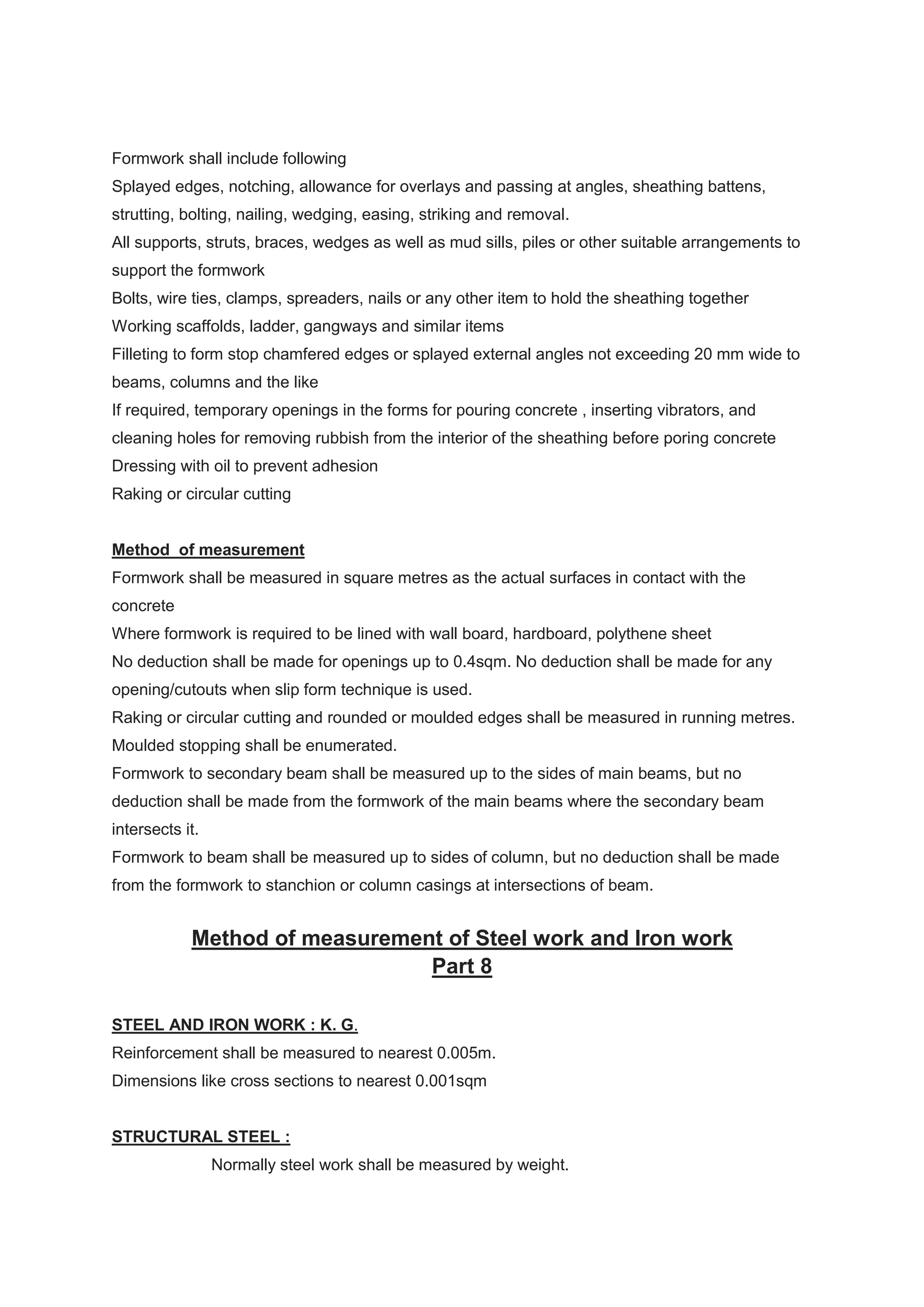 Measurements in construction | PDF