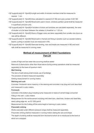 Measurements in construction | PDF