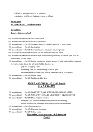 Measurements in construction | PDF