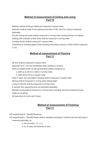 Measurements in construction | PDF
