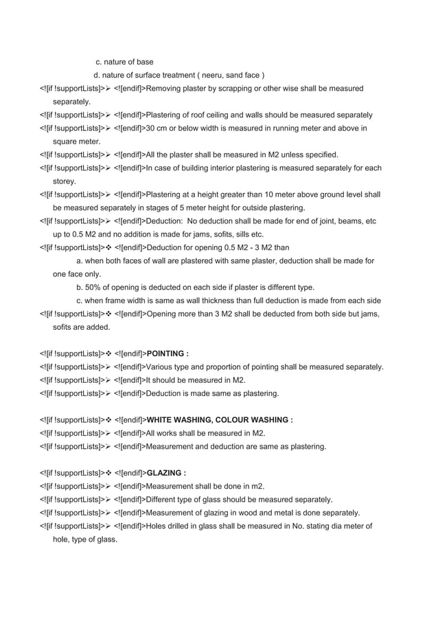 Measurements in construction | PDF
