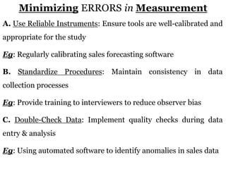 DEFINITION, MEANING, USES, TYPES, ERRORS & TESTS OF MEASUREMENT IN ...