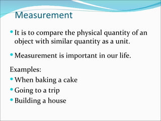 Measurements, length, area and volume | PPT