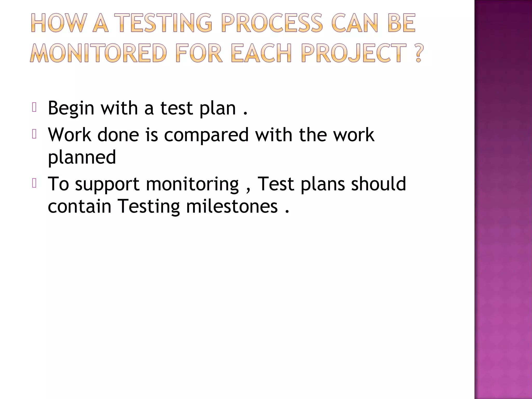 Measurements &milestones for monitoring and controlling | PPT
